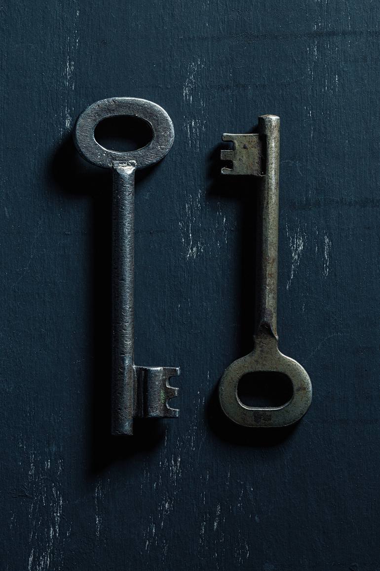 Two keys on dark painted background Photography by Boris Zhitkov ...