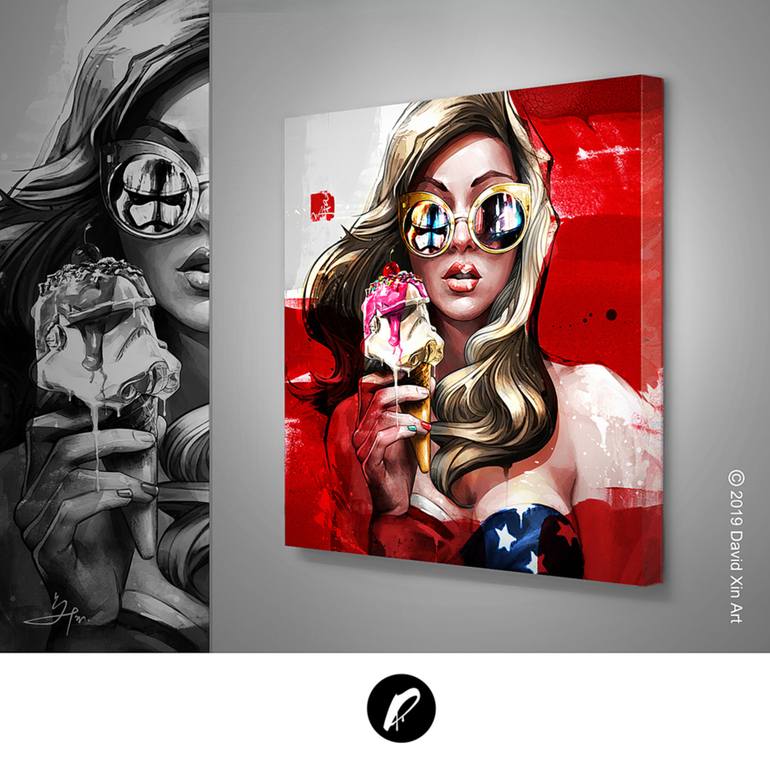 Ice Cream for Dessert Painting by David Xin | Saatchi Art