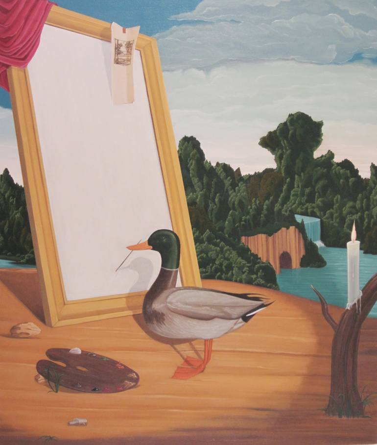 Plato el Pato Painting by Matthew Mann | Saatchi Art