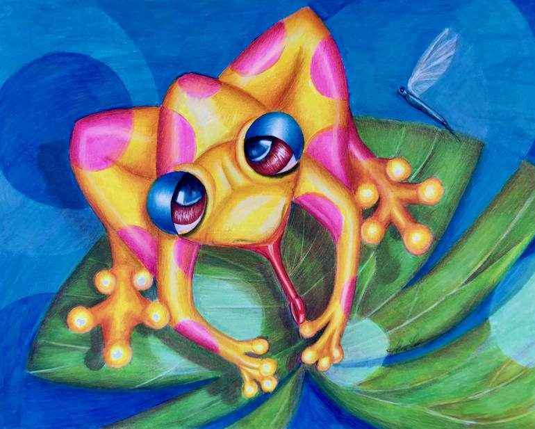 Froggie Fantastic Drawing by Alma Lee | Saatchi Art