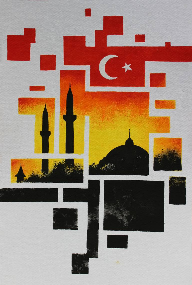 Mosque in Turkey Drawing by Yana Mosnytska | Saatchi Art