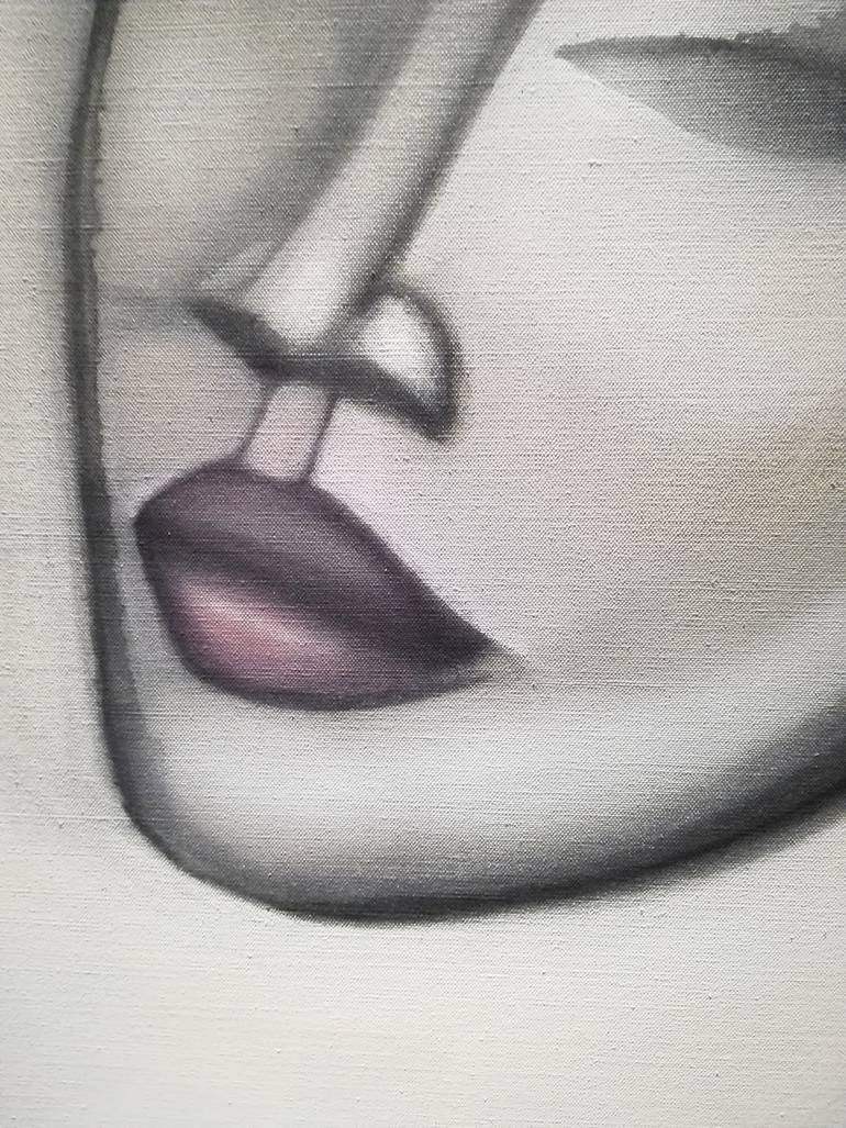 Model face study Painting by andrea pinori | Saatchi Art