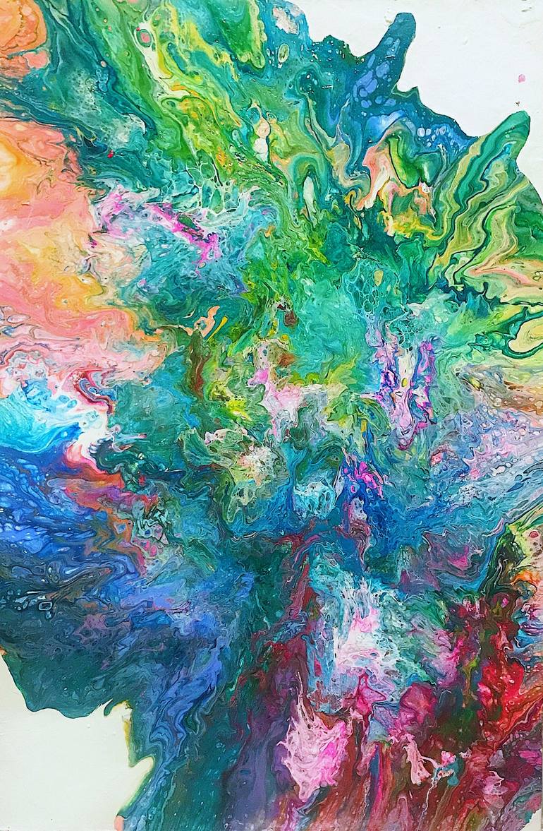 Neon truffula Painting by maura flynn | Saatchi Art