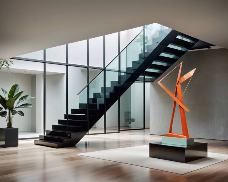 Orange Flat-Line 2202 Sculpture by Luis Kaiulani | Saatchi Art