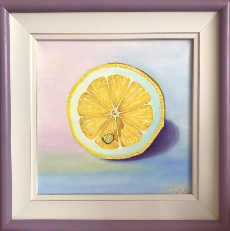 Lemon Painting by Elena Zima | Saatchi Art