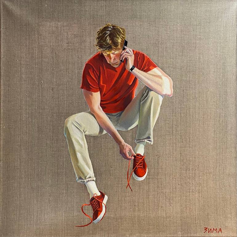 Red Painting by Elena Zima | Saatchi Art