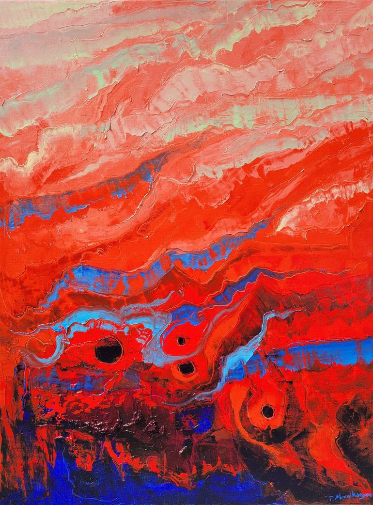 Red Sky II 60x80cm Painting by Tigran Mamikonyan | Saatchi Art