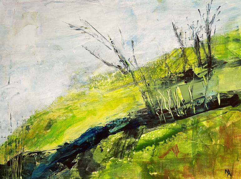 A late autumn walk Painting by Natalie Aleksejeva | Saatchi Art