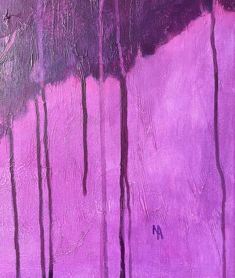 Magenta forest Painting by Natalie Aleksejeva | Saatchi Art