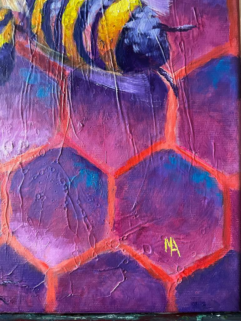 Honeycomb Painting by Natalie Aleksejeva | Saatchi Art