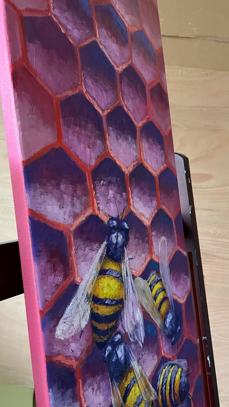 Honeycomb Painting by Natalie Aleksejeva | Saatchi Art