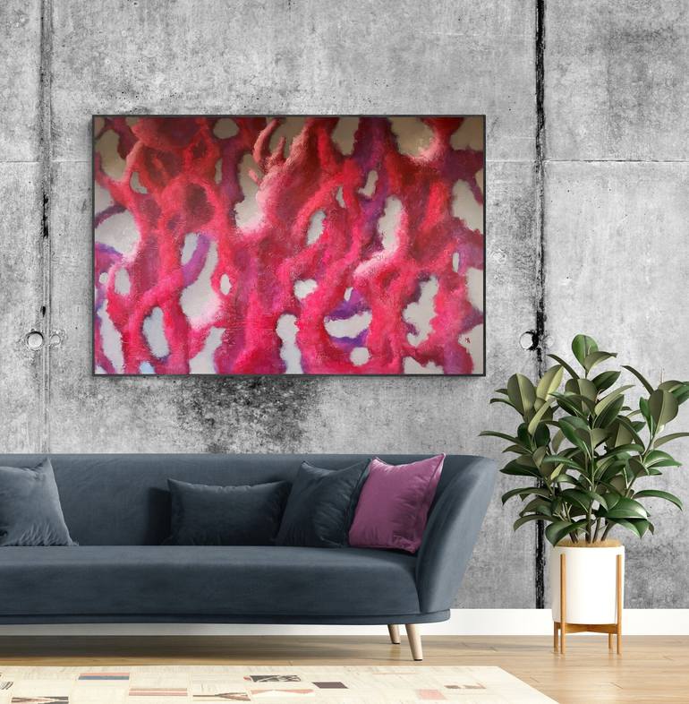 Pink binding. Painting by Natalie Aleksejeva | Saatchi Art