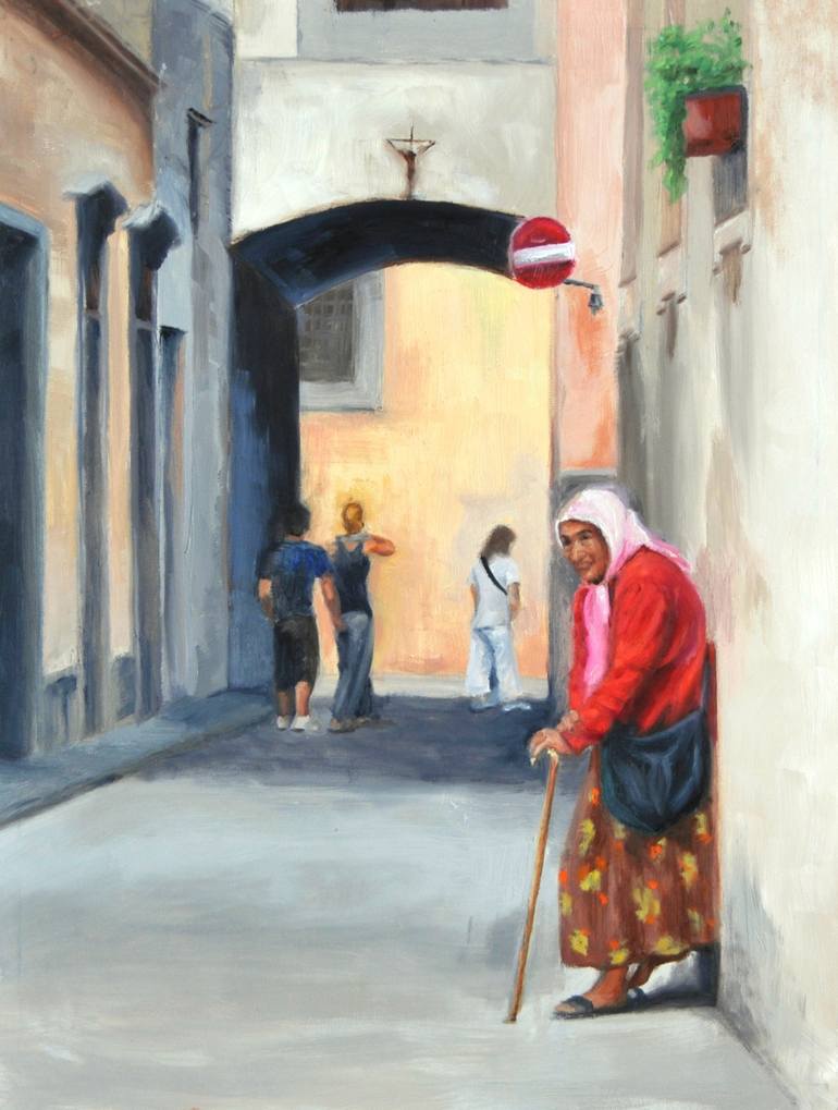 Zingara di Firenze Painting by Linda Sheffield | Saatchi Art