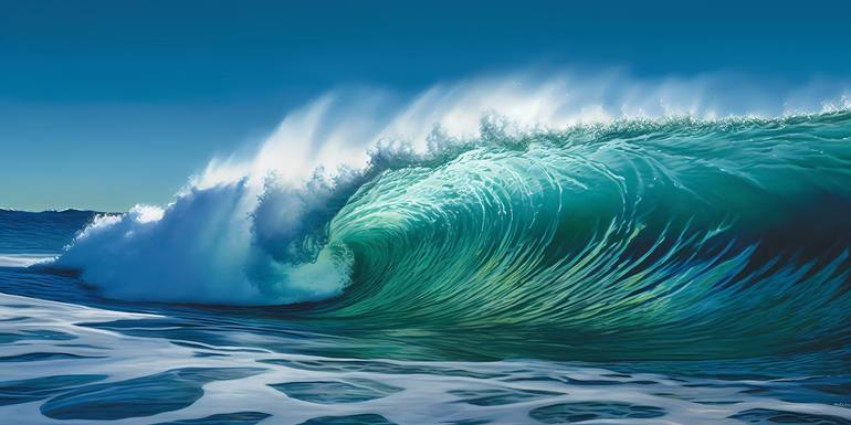 Azure Surge California Blue Wave No. 6 Commissioned Art Painting by ...