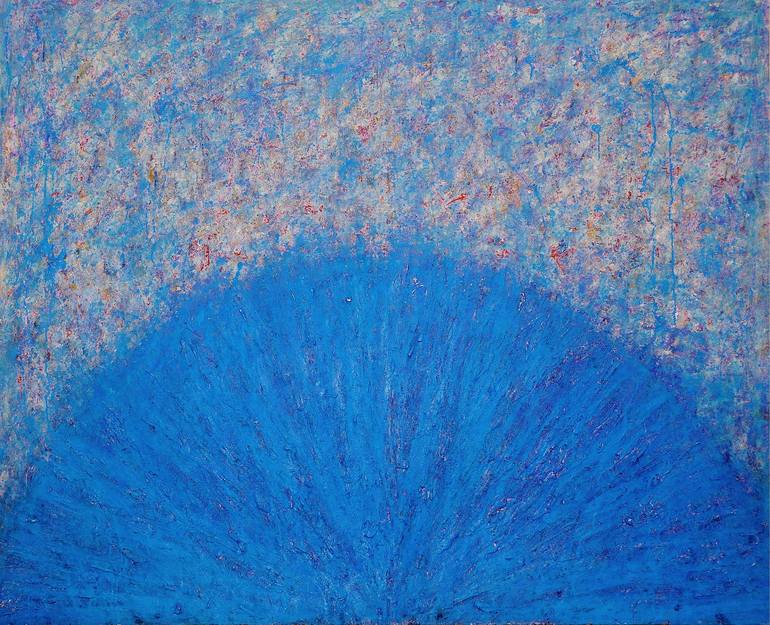 Burdock in Blue and Rose Painting by MAJA POLJAK | Saatchi Art