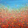 Red Artists Garden Painting by Alexandra Richardson | Saatchi Art