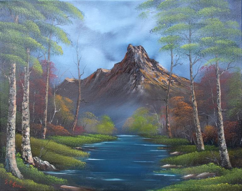 PEACEFUL STREAM Painting by Sead Pozegic | Saatchi Art