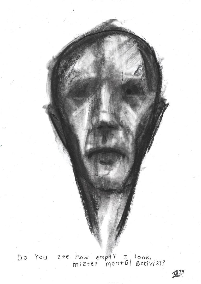 Mister mental activist Drawing by Reece Swanepoel | Saatchi Art