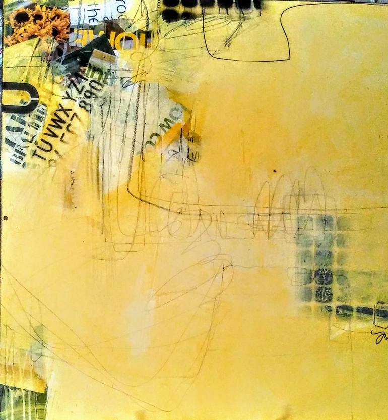 The Big Mama Mellow Yellow Painting by Jeanette Goulart | Saatchi Art