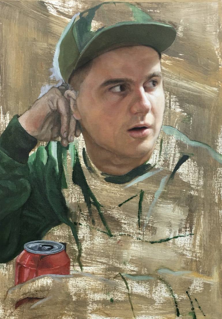 The minimalism of social unwinding Painting by George Ellis | Saatchi Art