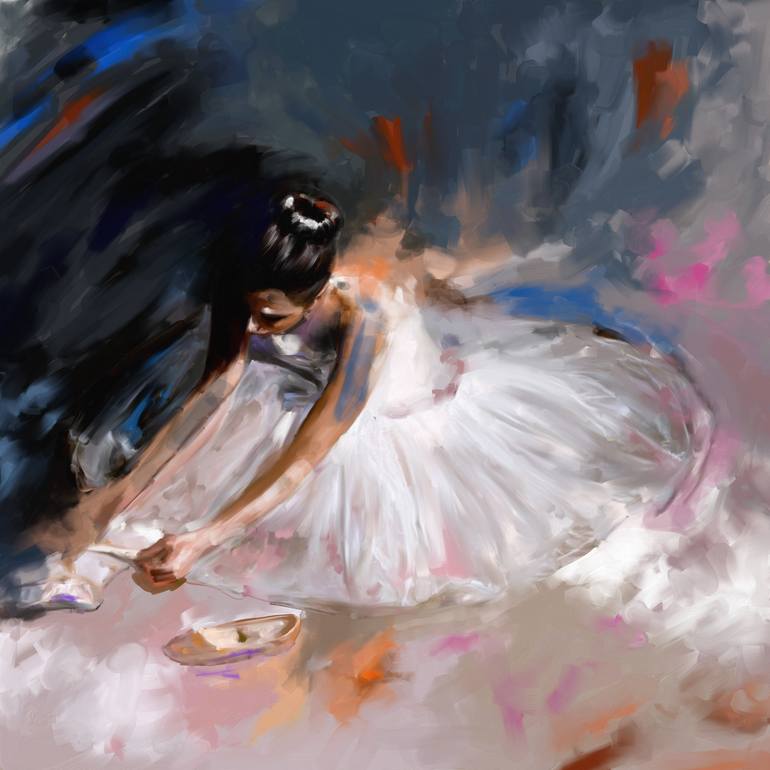 Ballet Dancer Painting by Gallery Thirty One | Saatchi Art