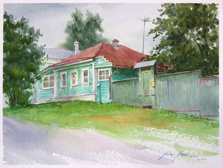 House with a veranda Painting by Andrei Markin | Saatchi Art