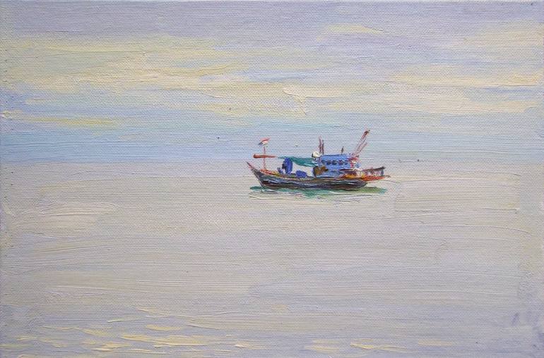 Fishing boat Painting by Andrei Markin | Saatchi Art