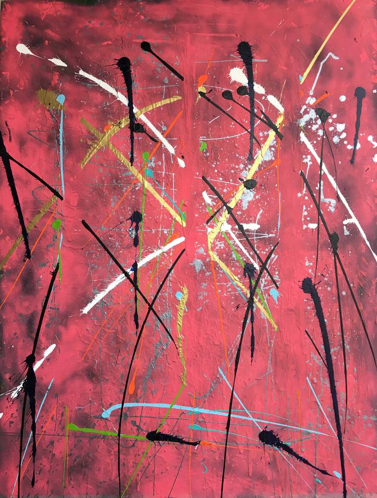 Fireworks Painting by Ryan Huggins | Saatchi Art