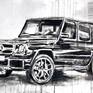 Mercedes-Benz G-Class Painting by Pitru Marius | Saatchi Art