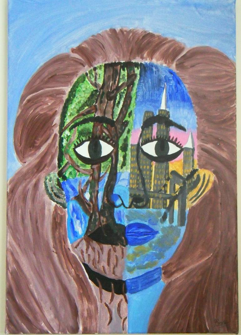 The 2 sides of me Painting by rebecca oxley | Saatchi Art