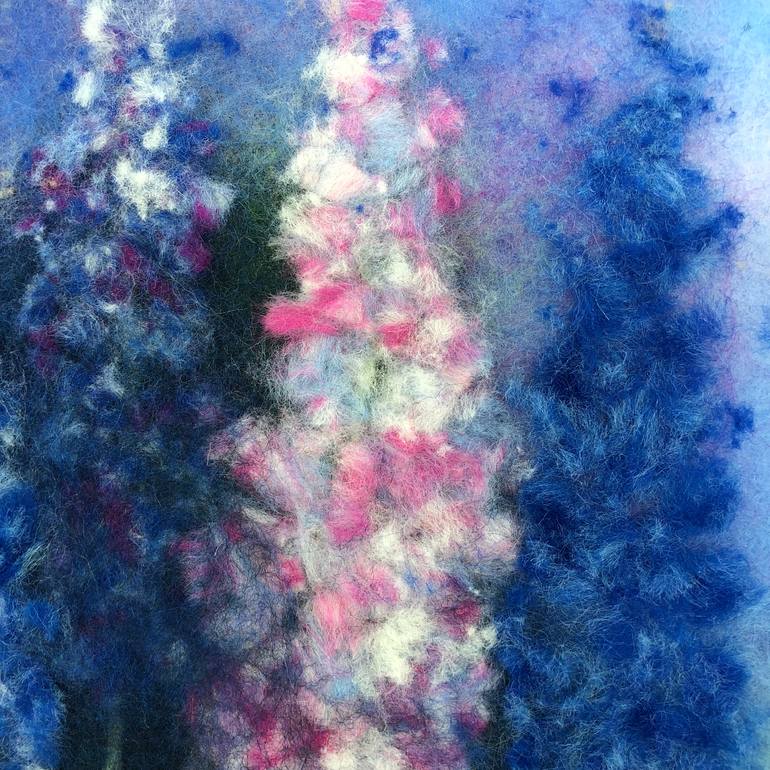 Wool Painting Wildflowers Painting by Oksana Ball | Saatchi Art