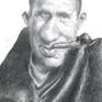 caricature of bertolt brecht Drawing by Inaje Fernando | Saatchi Art