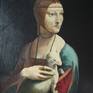 Reproduction of Leonardo's Lady with an Ermine from 1489 Painting by ...