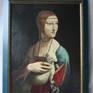 Reproduction of Leonardo's Lady with an Ermine from 1489 Painting by ...