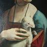 Reproduction of Leonardo's Lady with an Ermine from 1489 Painting by ...