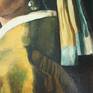 Reproduction of Vermeer's Girl with a Pearl Earring from 1665 Painting ...