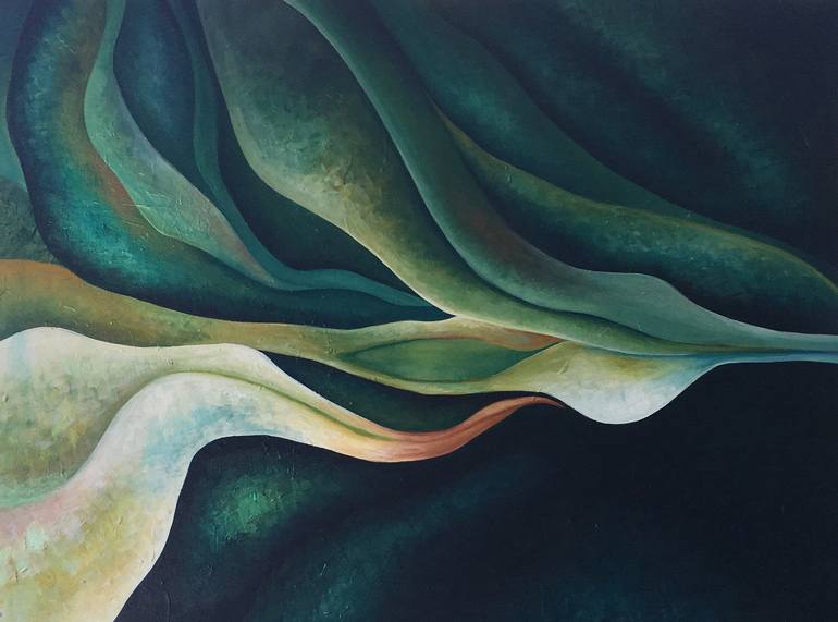 As The Lily Unfolds Painting by Taylor Daum | Saatchi Art