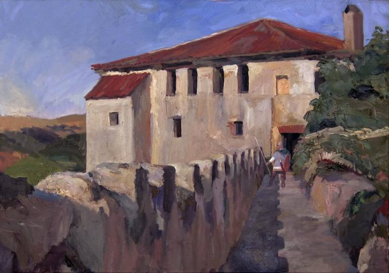 Sentinel on the wall Painting by Josep Antoni Fonoll | Saatchi Art