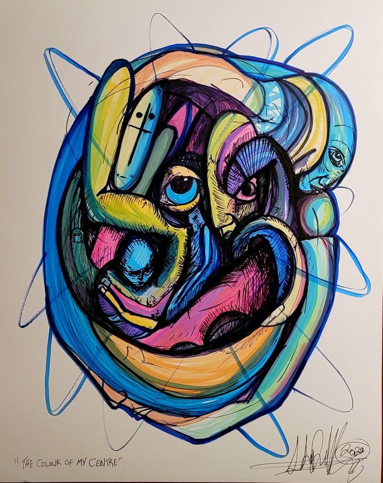 The colour of my centre Drawing by Stace DeWolf | Saatchi Art