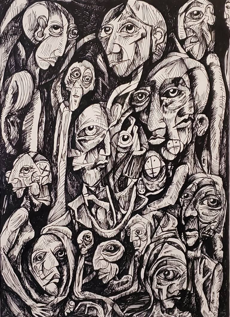 The Disenfranchised Drawing by Stace DeWolf | Saatchi Art