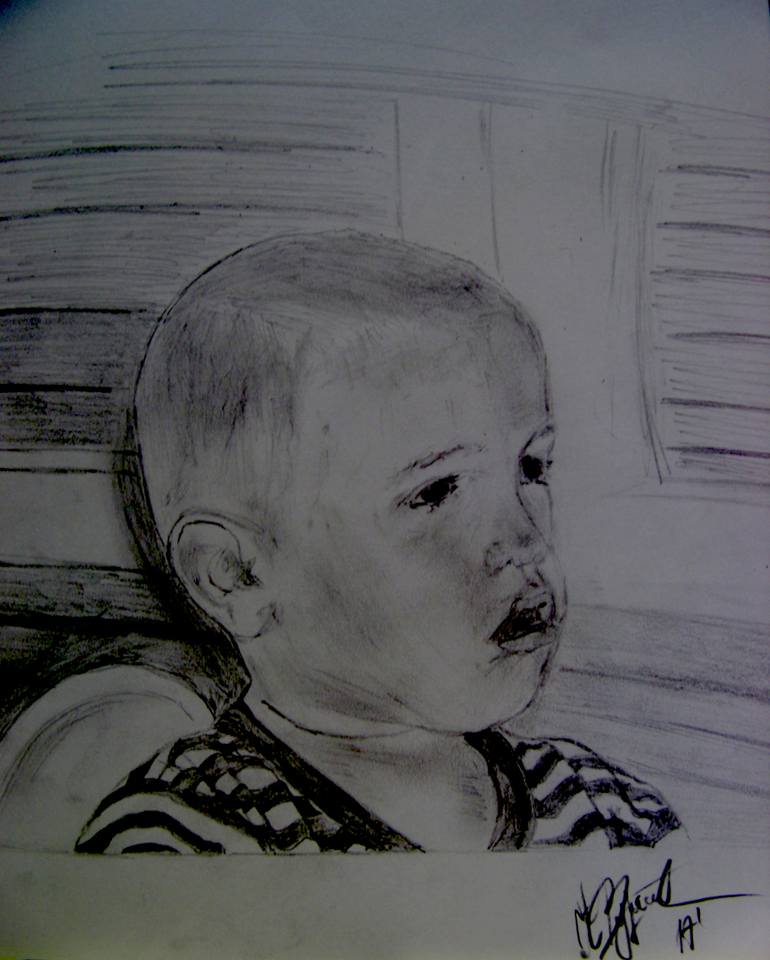 Little Boy Drawing by Vujisic Art | Saatchi Art