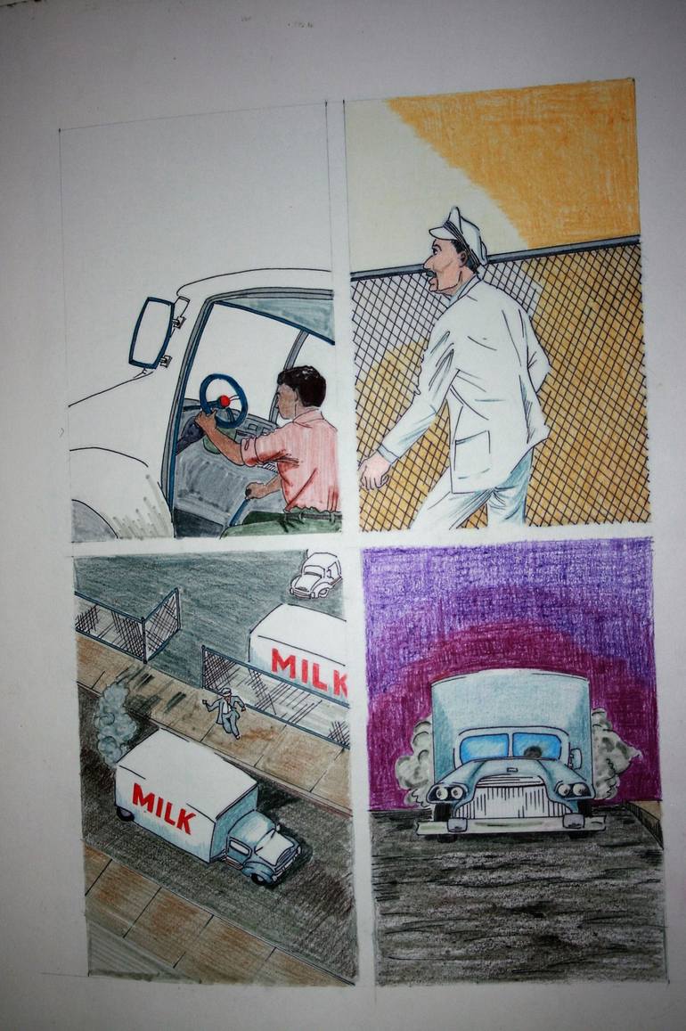 Joy Ride Drawing by Christopher Ward | Saatchi Art