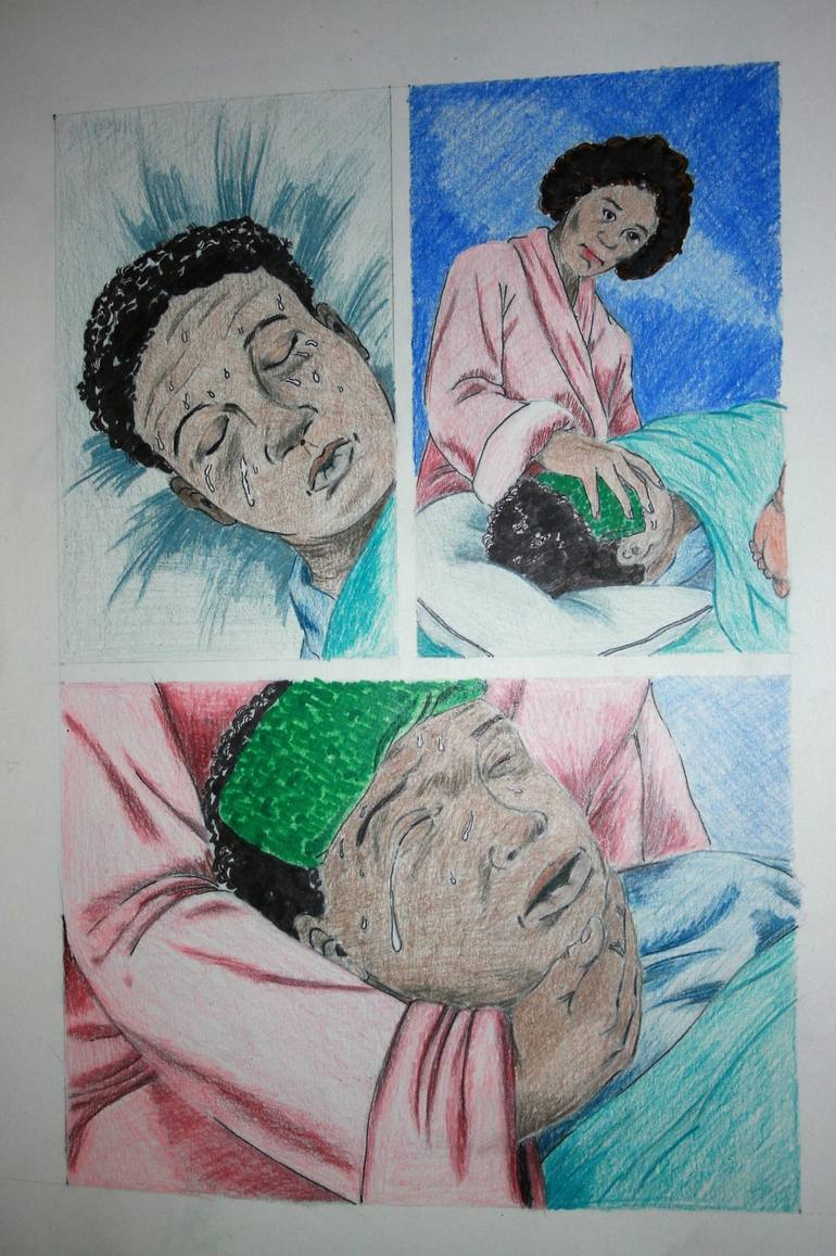 Very Sick Drawing by Christopher Ward | Saatchi Art