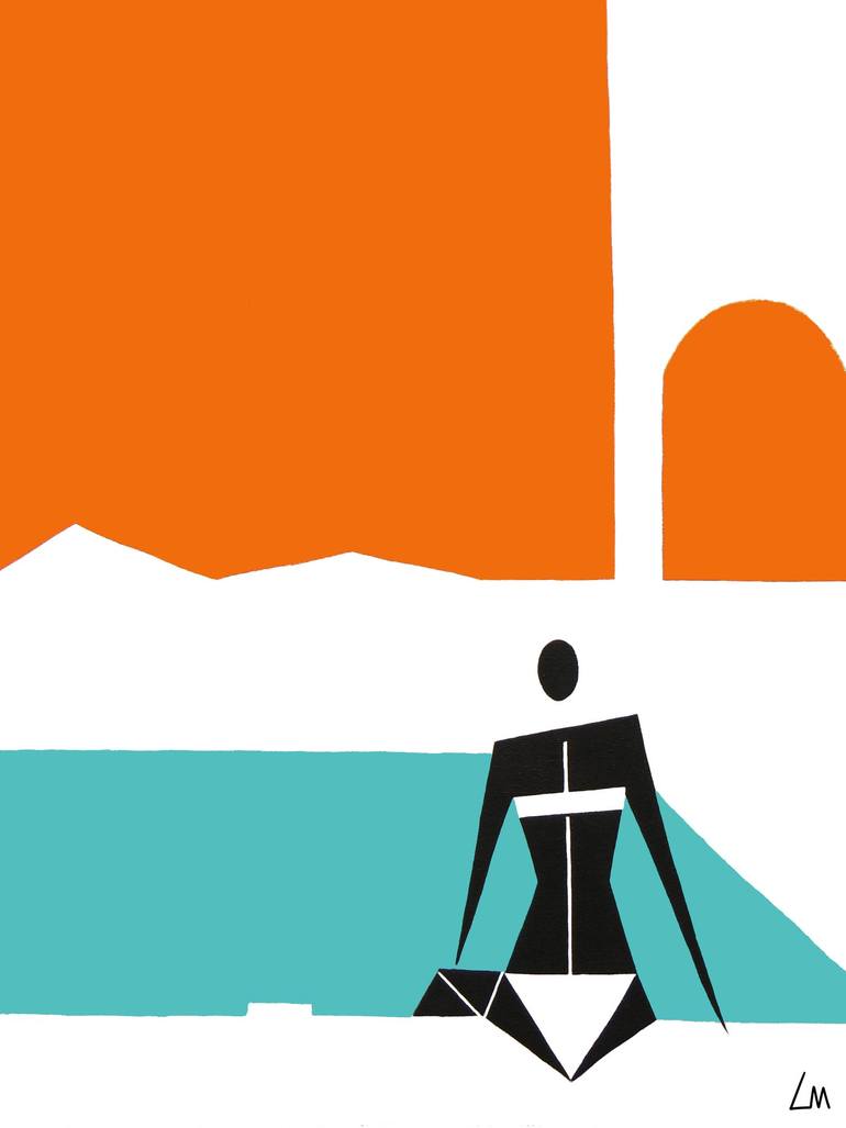 Poolside Painting by Luke Maxwell | Saatchi Art