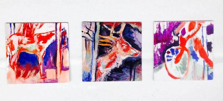 «Ready Steady Go Triptych» Painting by Vadim Morskoy | Saatchi Art