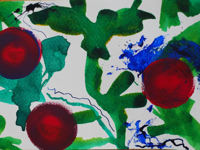 floral garden Drawing by Anna Sadzik | Saatchi Art