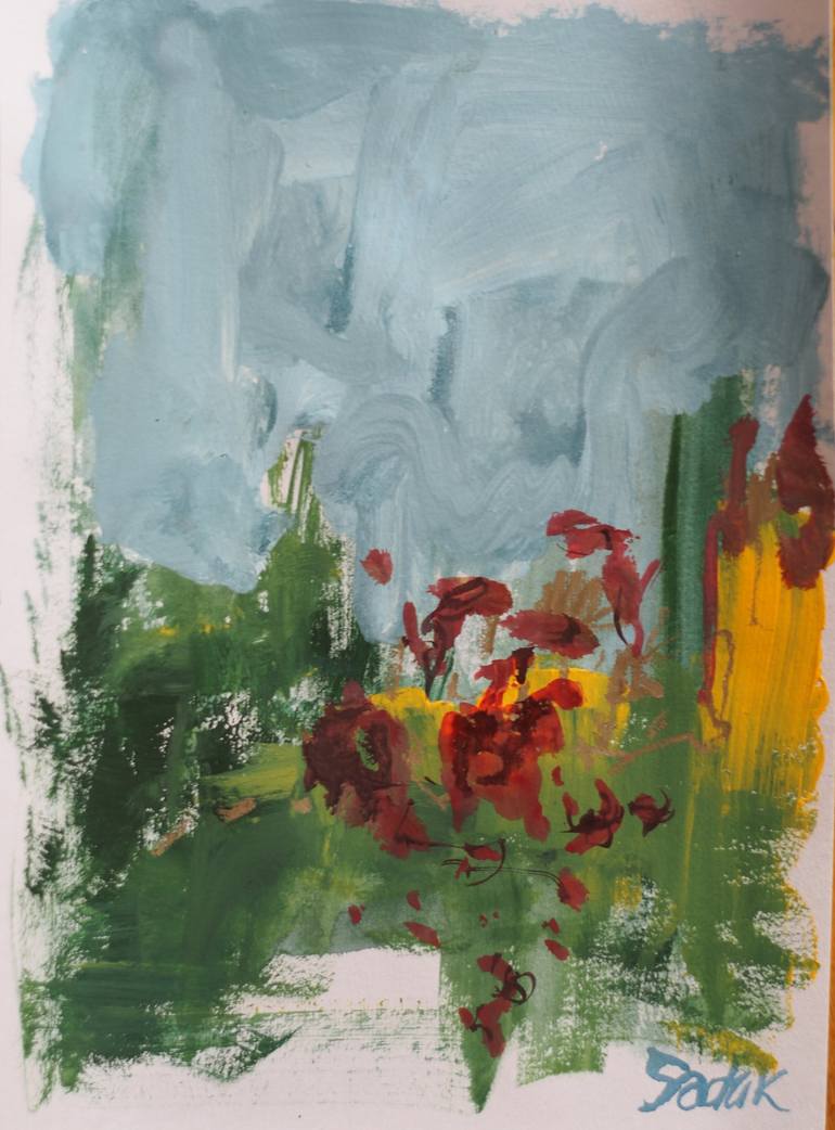 papavers Painting by Anna Sadzik | Saatchi Art