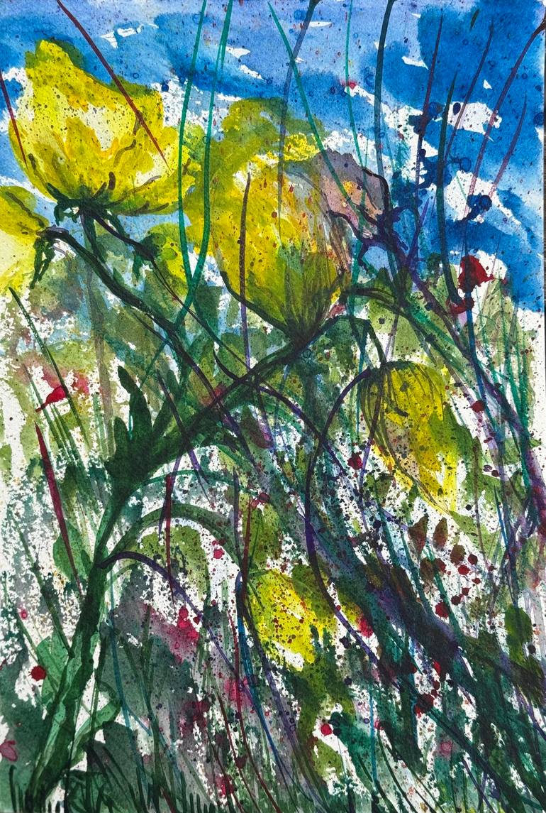 Chaotic Bloom Painting by Tanya Bilous | Saatchi Art