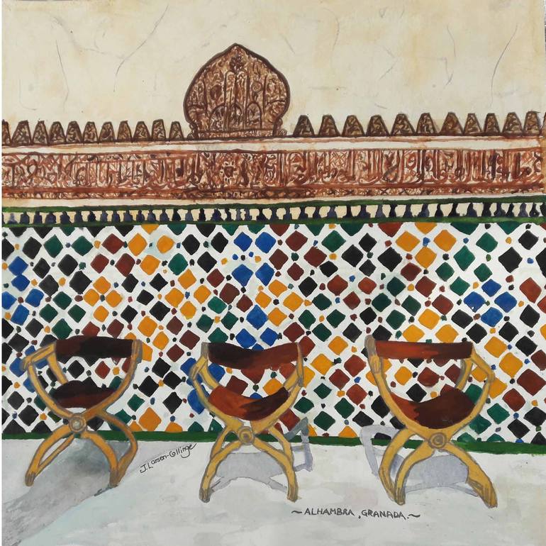 Alhambra Geometry Painting by Jain Larsen-Collinge | Saatchi Art