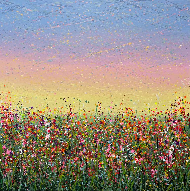 Field with flower 103 Painting by Ivan Didovodiuk | Saatchi Art